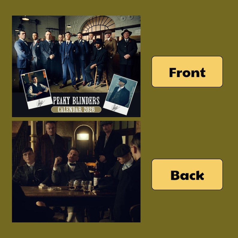 Tommy Shelby 2026 Wall Calendar, Pe.aky Blin.ders Gangster Planner ...