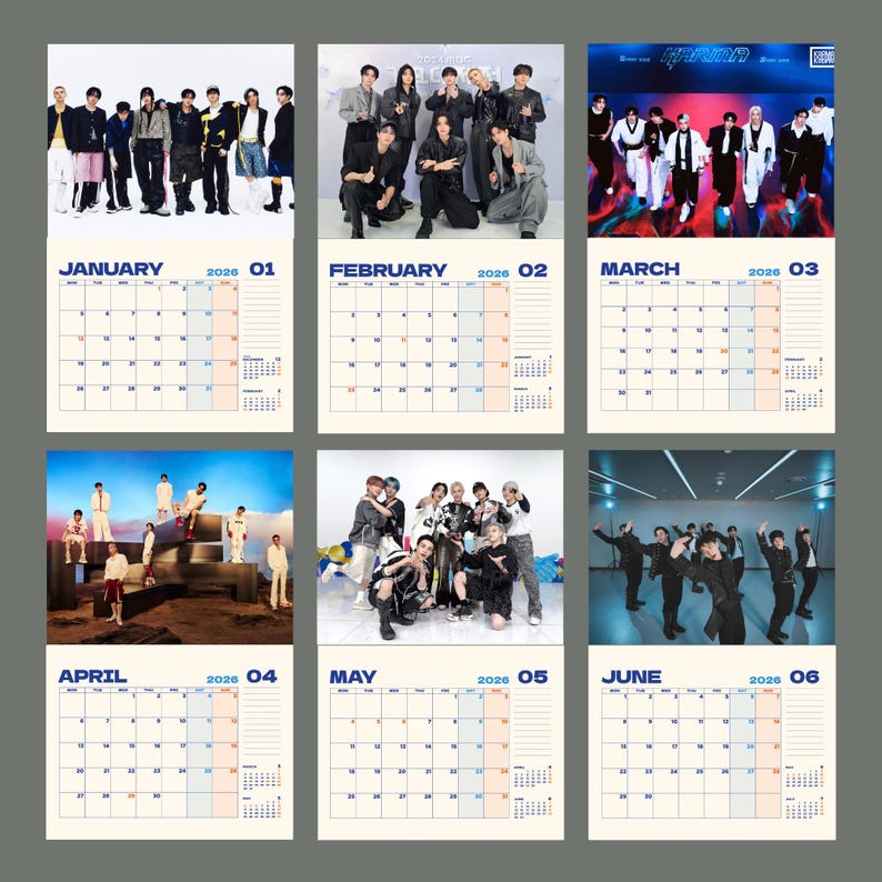 SKZ 2026 Wall Calendar: Kpop Stray Kids Monthly Planner - Etsy