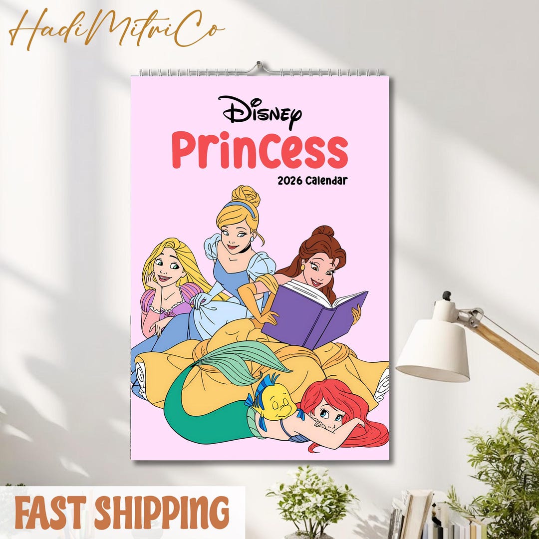 Disney Princesses 2026 Calendar, Disney Lover Gift - Etsy Canada
