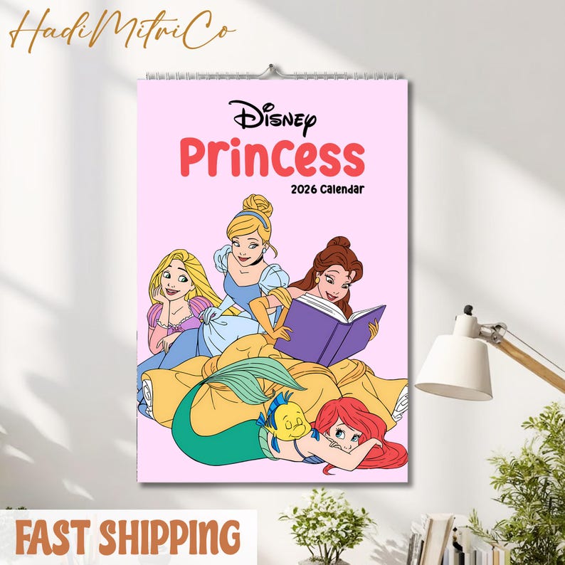 Disney Princesses 2026 Calendar, Disney Lover Gift - Etsy Canada