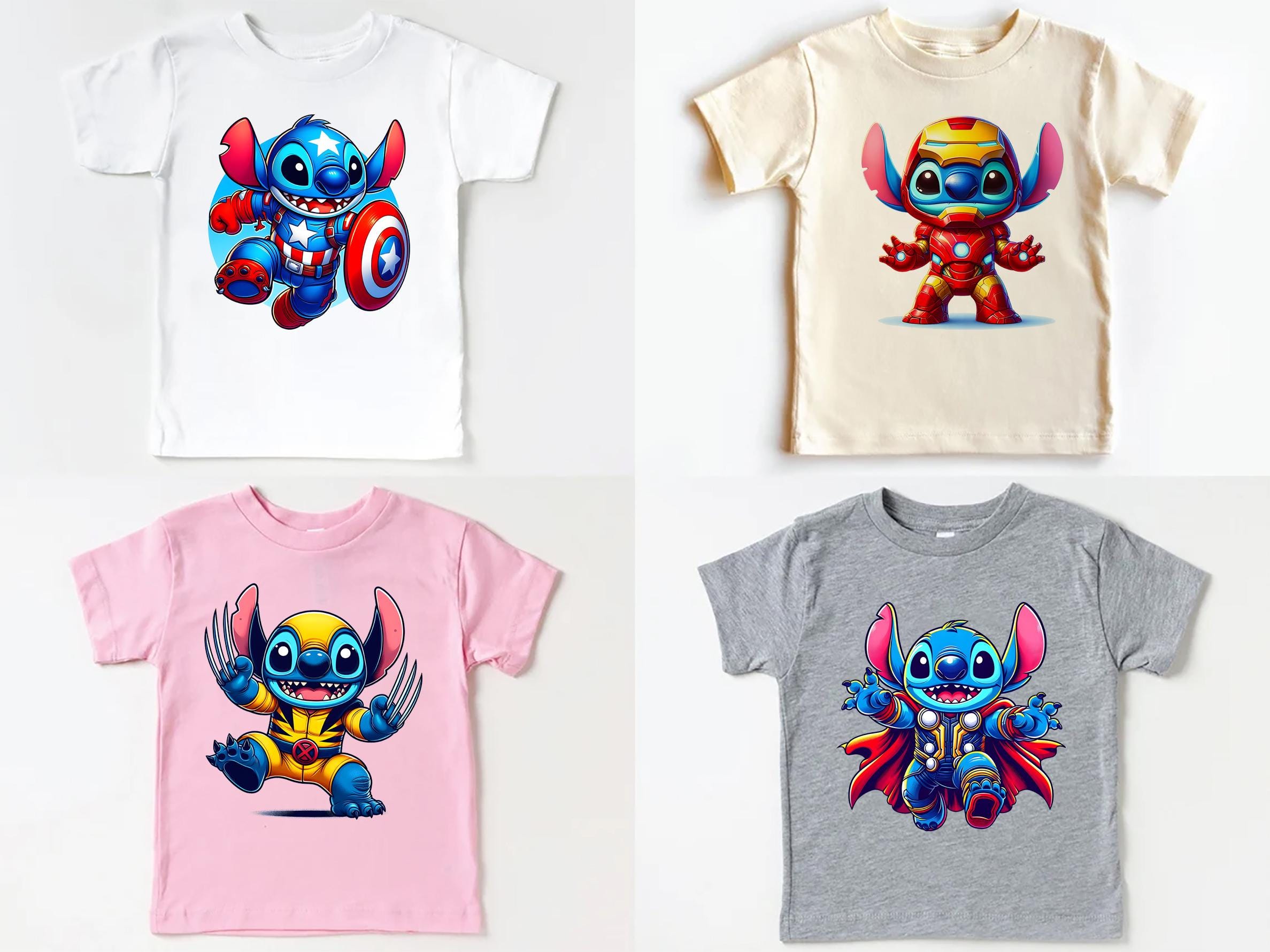 Stitch Hero PNG Bundle, Cute Stitch Png, Stitch Svg, Stitch Kids ...