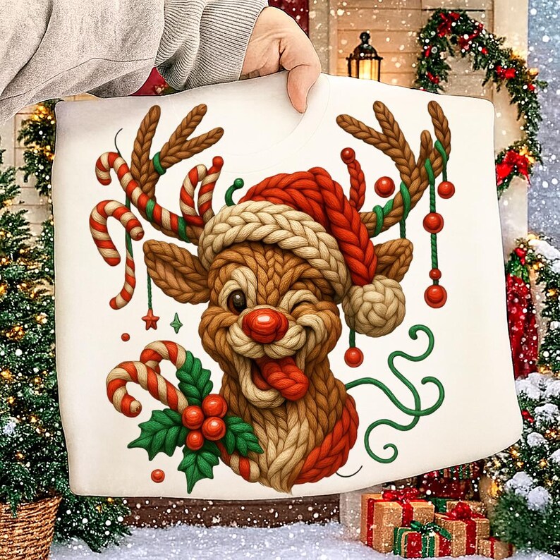 Christmas Reindeer Crochet Png, Christmas Design, Cute Snowman Design ...