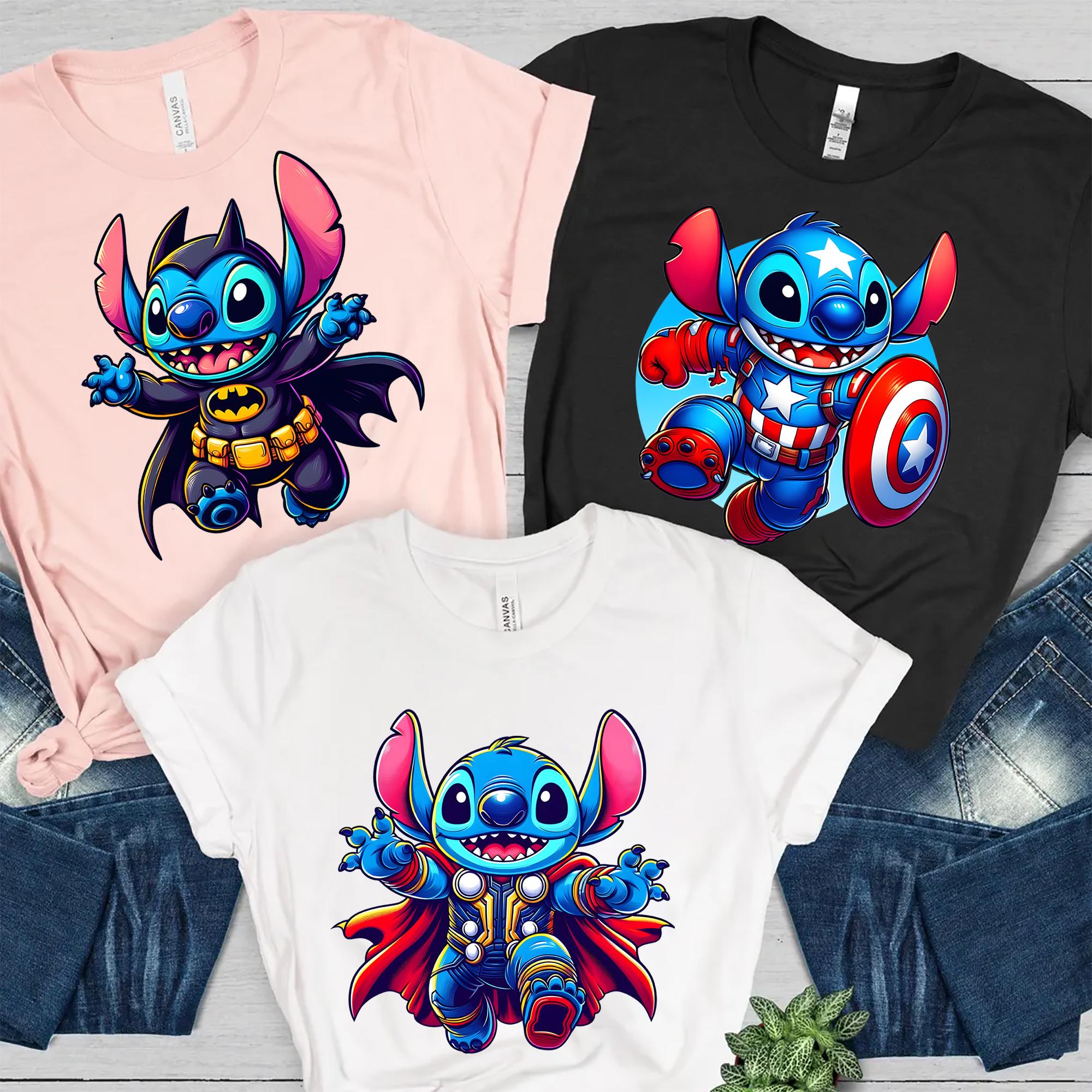 Stitch Hero PNG Bundle, Cute Stitch Png, Stitch Svg, Stitch Kids ...