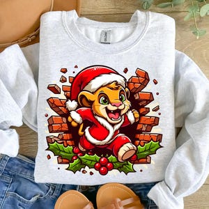 Lion King Clipart Christmas PNG, Simba Mufasa Broken Wall Xmas, Animal ...