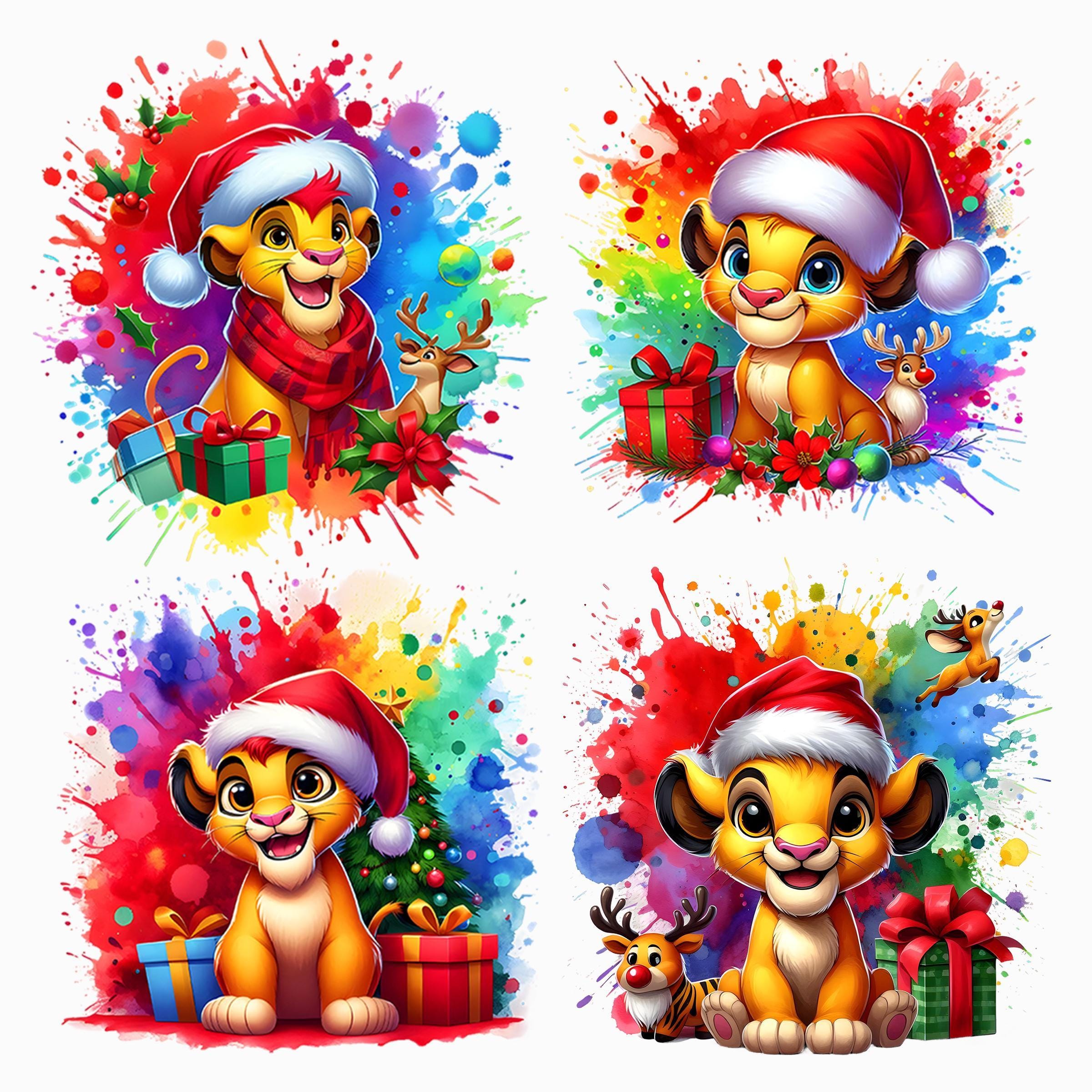 Colorful Lion King Clipart Christmas PNG, Simba Mufasa Splash ...