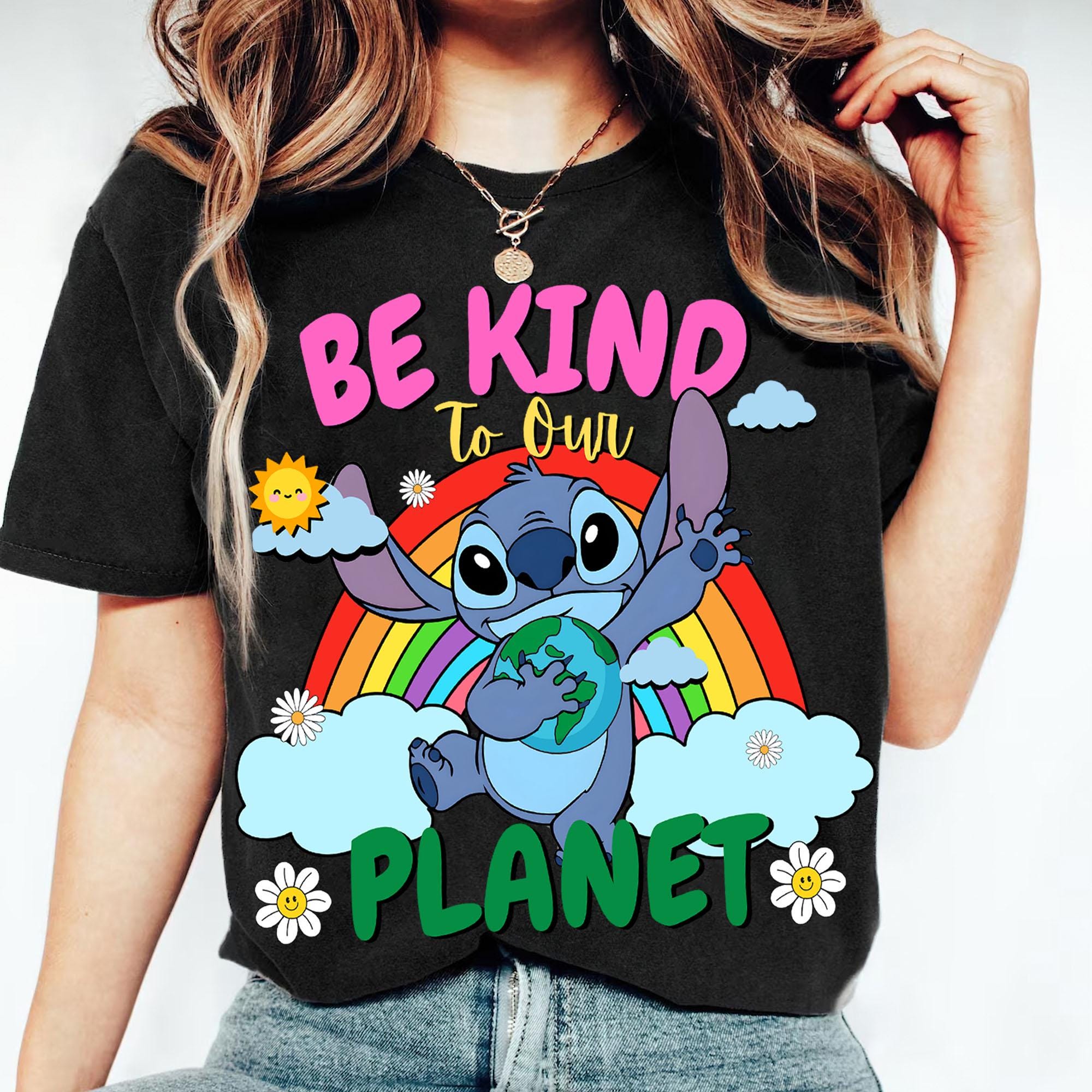 Be Kind to Our Planet Stitch Png, Earth Day Png, Lio and Stitch Earth ...