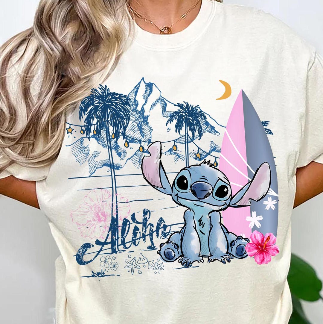 Stitch Aloha Beach PNG, Stitch on Beach Summer Png, Family Trip 2025 ...