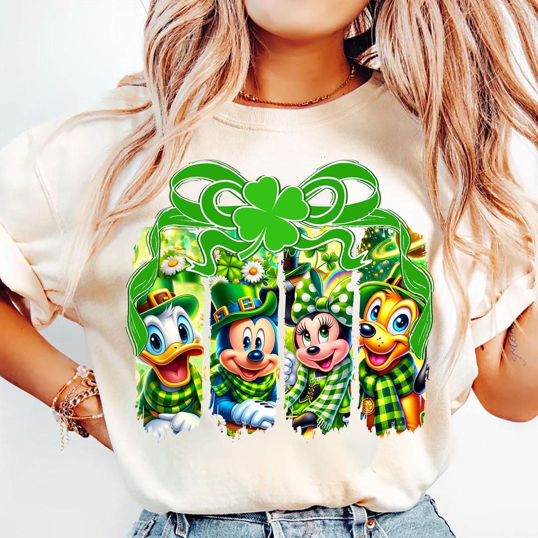 Happy Patrick's Day Cartoon Png, Pooh Coquette Brushstroke, Mouse ...