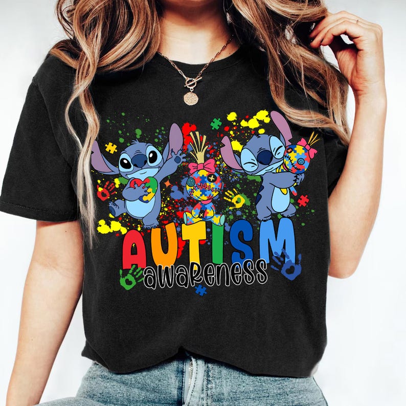 Lio and Stitch Png, Stitch Autism Awareness Png, Stitch Autism Puzzle ...