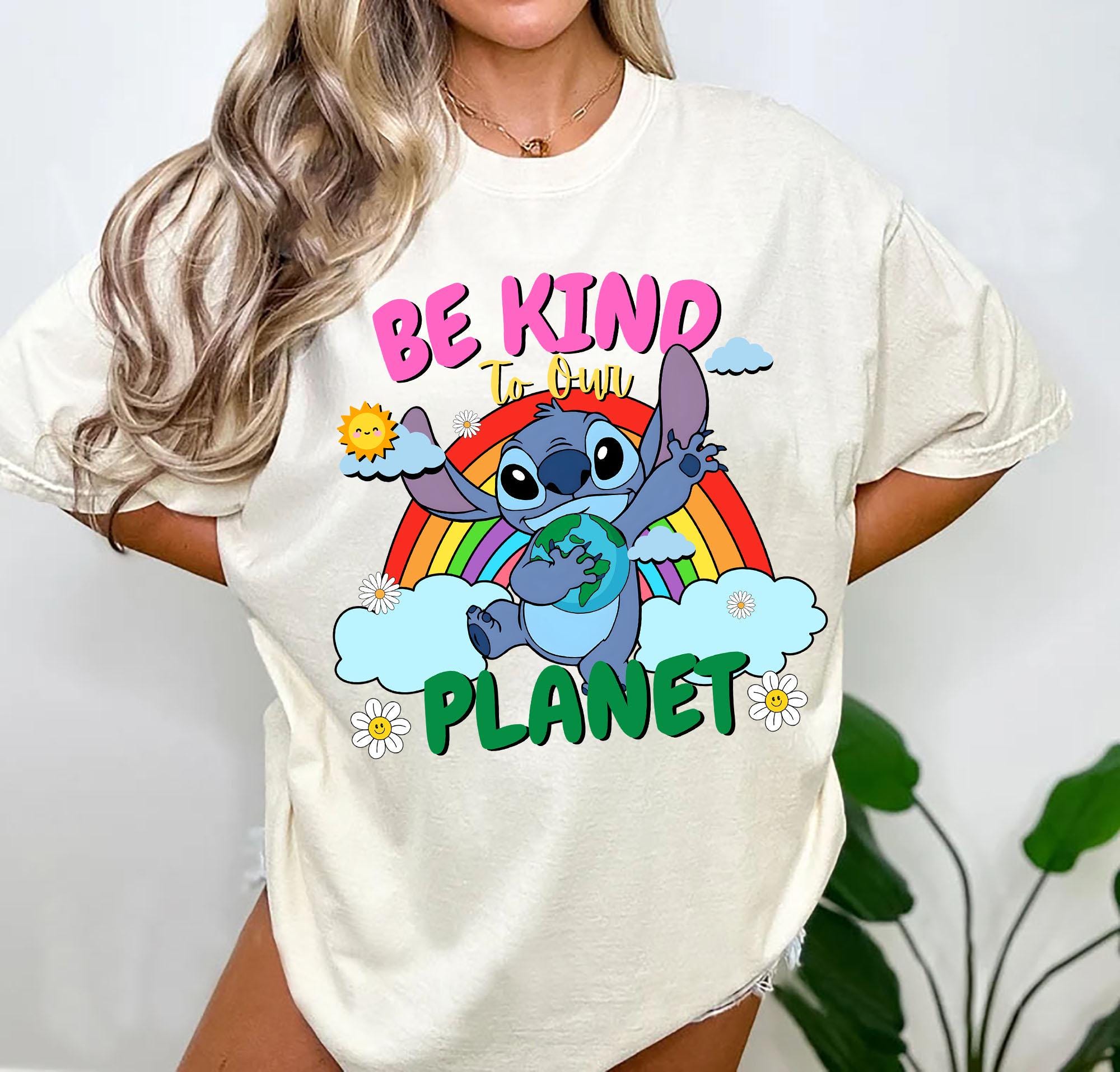Be Kind to Our Planet Stitch Png, Earth Day Png, Lio and Stitch Earth ...
