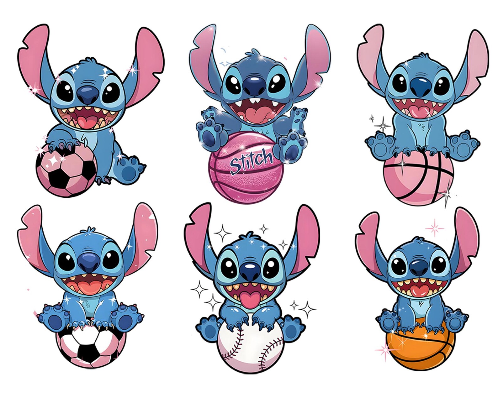 Bundle Cute Stitch PNG, Stitch Sport Png, Stitch Birthday Png, Stitch ...