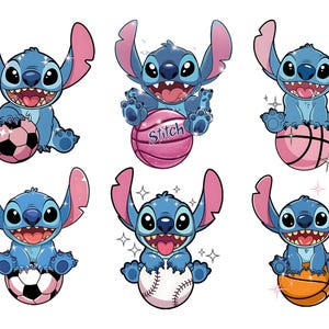 Bundle Cute Stitch PNG, Stitch Sport Png, Stitch Birthday Png, Stitch ...