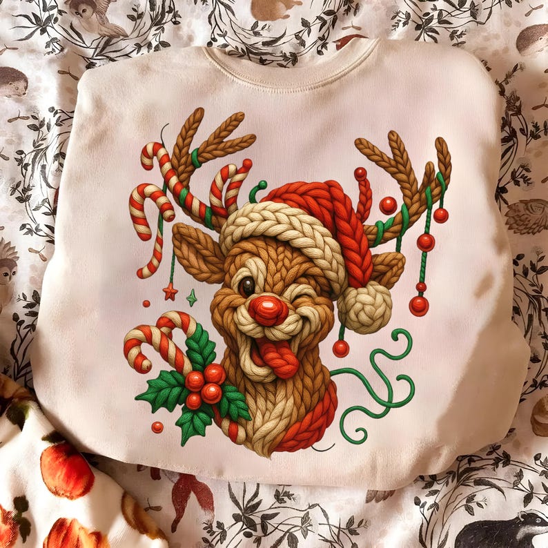 Christmas Reindeer Crochet Png, Christmas Design, Cute Snowman Design ...
