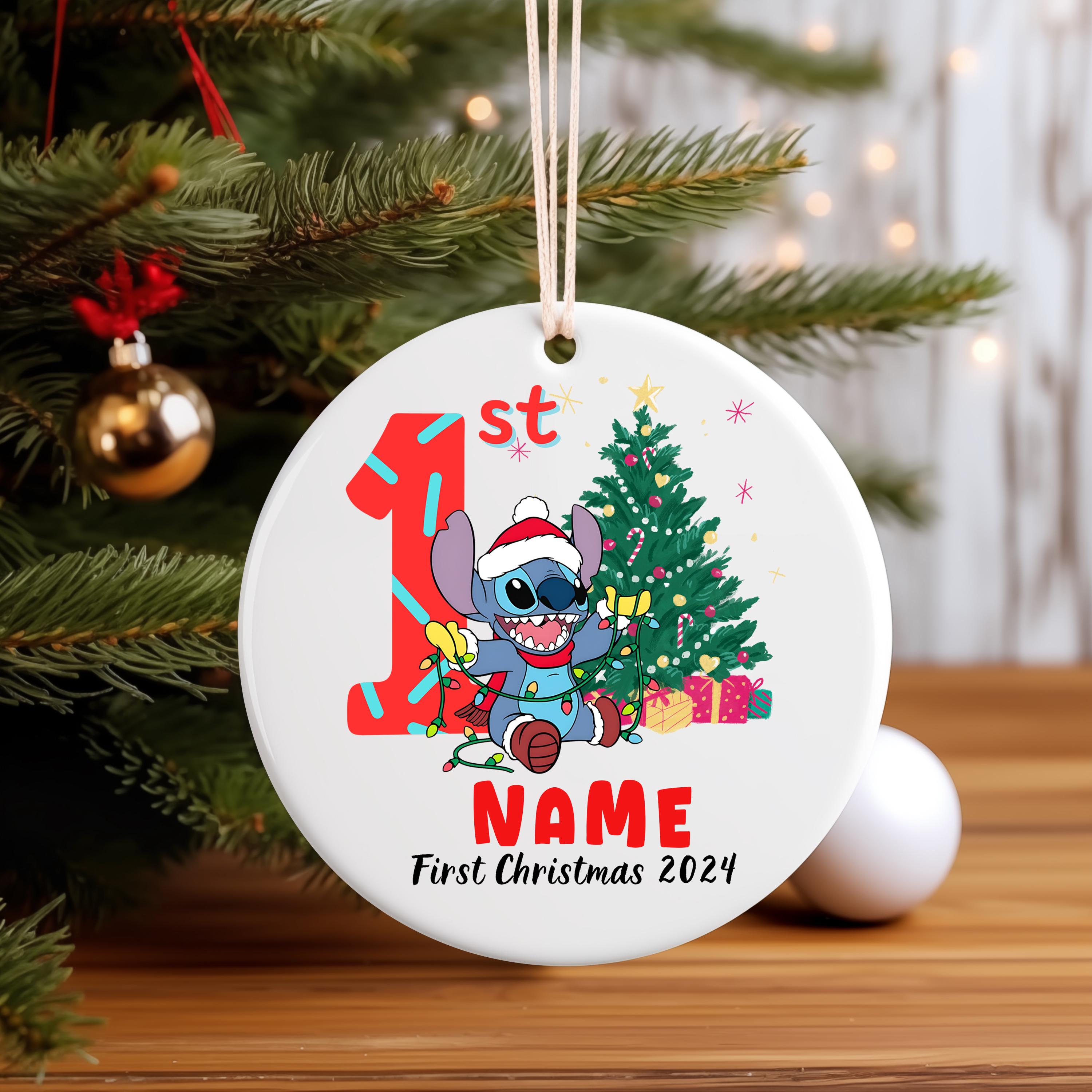 Christmas Stitch Ornament Png, Baby's First Christmas Ornament PNG, 1 ...