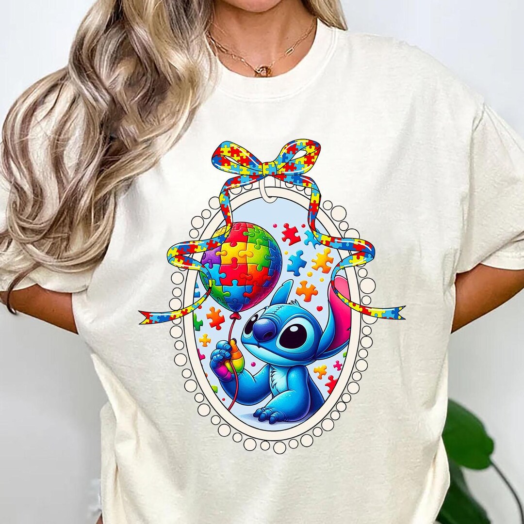 Stitch Autism Awareness Png, Stitch Autism Puzzle Coquette Png, Magic ...