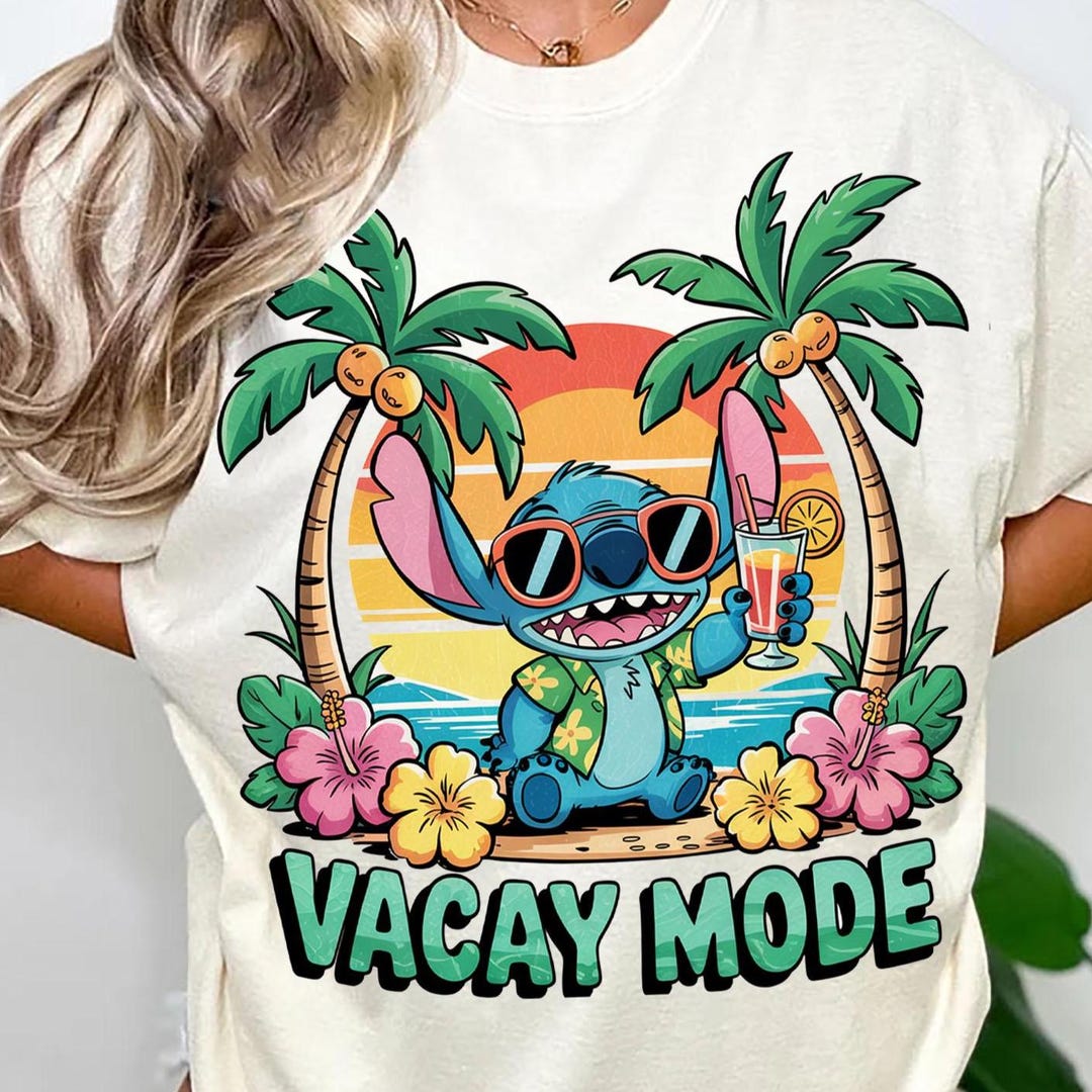 Vacay Mode Stitch Summer Png, Stitch Summer Vibes Png, Trendy Beach ...