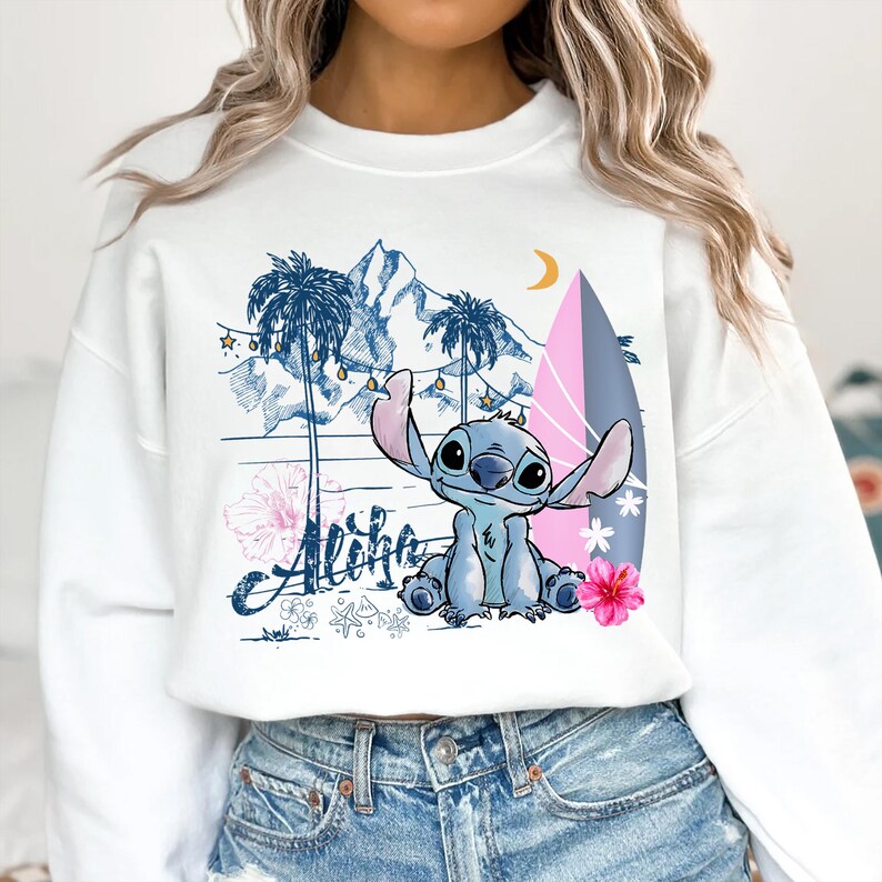 Stitch Aloha Beach PNG, Stitch on Beach Summer Png, Family Trip 2025 ...