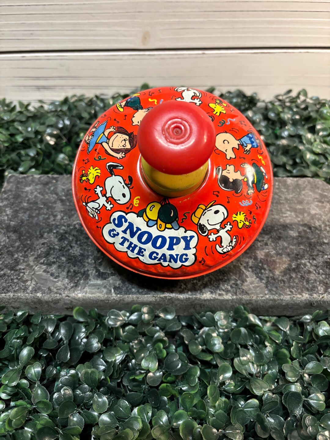 Vintage Peanuts Snoopy & the Gang Spinning Top - Etsy