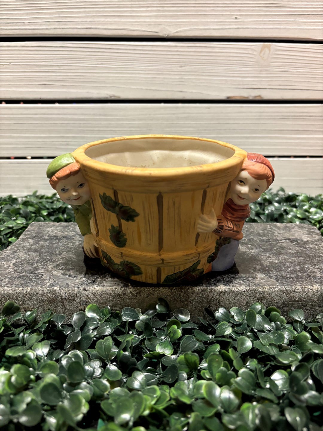 Elf Tree Stump Planter - Etsy