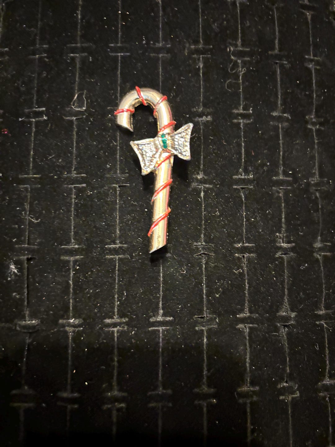 Green Rhinestone Candy Cane Pin - Etsy