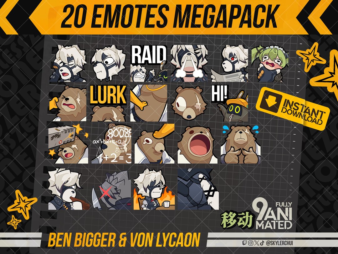 20 Zenless Zone Zero Emotes Pack for Streaming - Twitch, Discord ...
