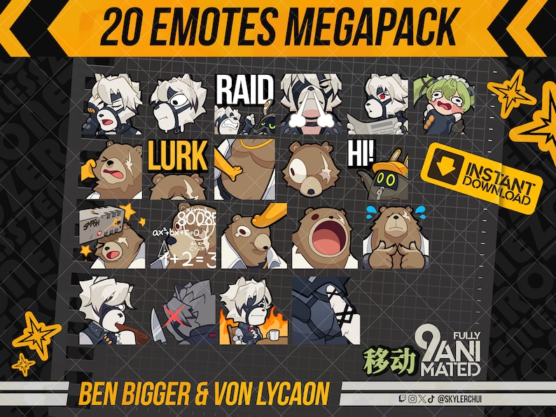 20 Zenless Zone Zero Emotes Pack for Streaming - Twitch, Discord ...