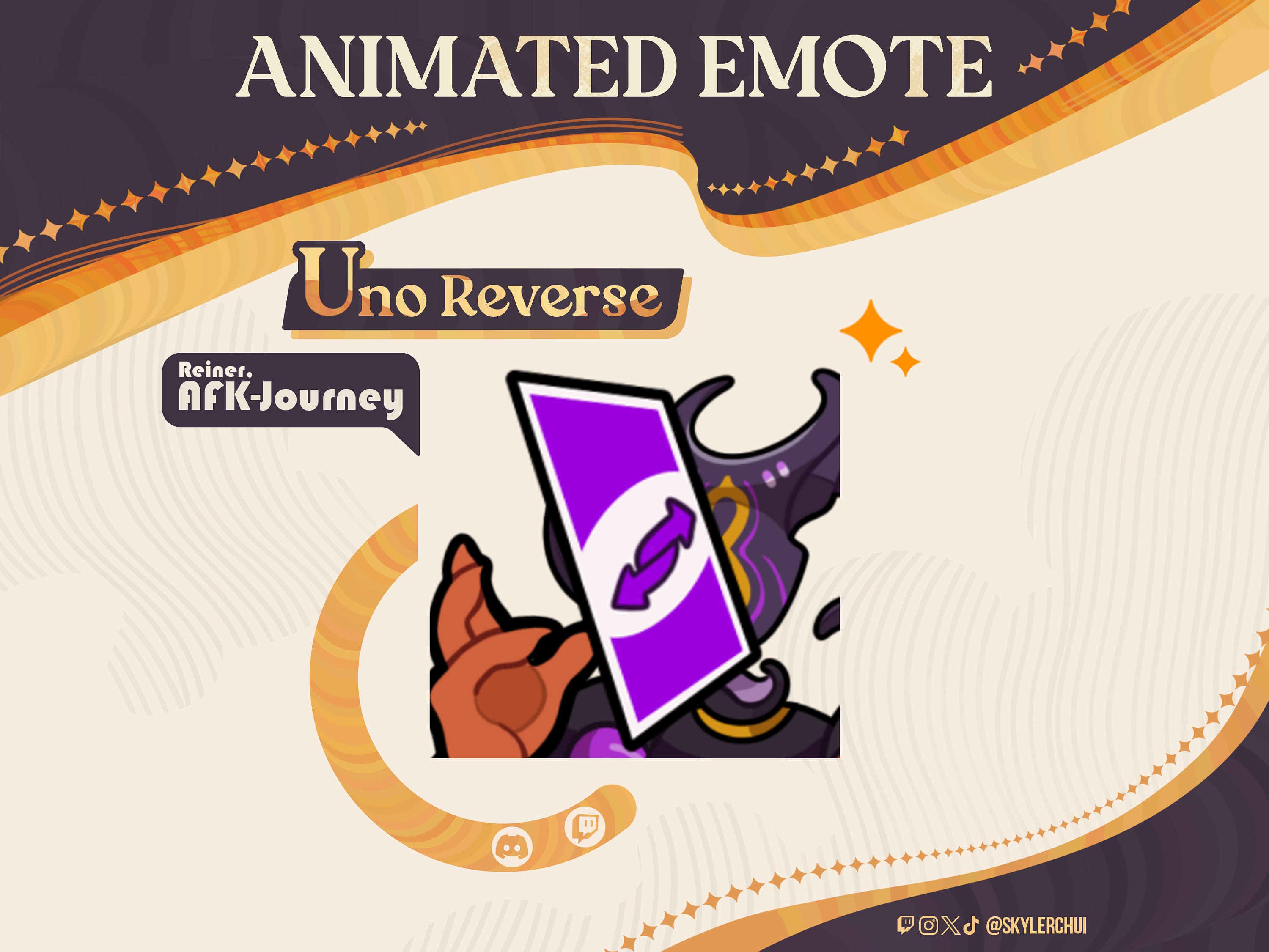 Uno Reverse Animated Emote Twitch, Discord, Youtube afk-journey, Reiner ...