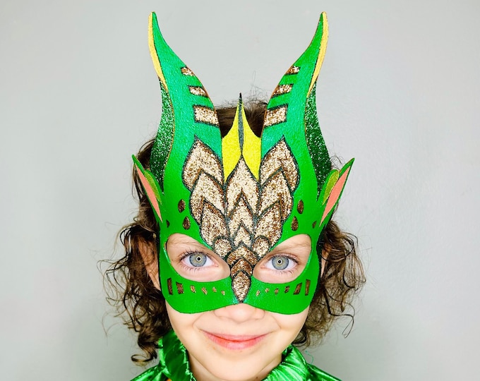 Green Dragon Mask - Inspired by Wings of Fire - Sundew - Leafwing ...
