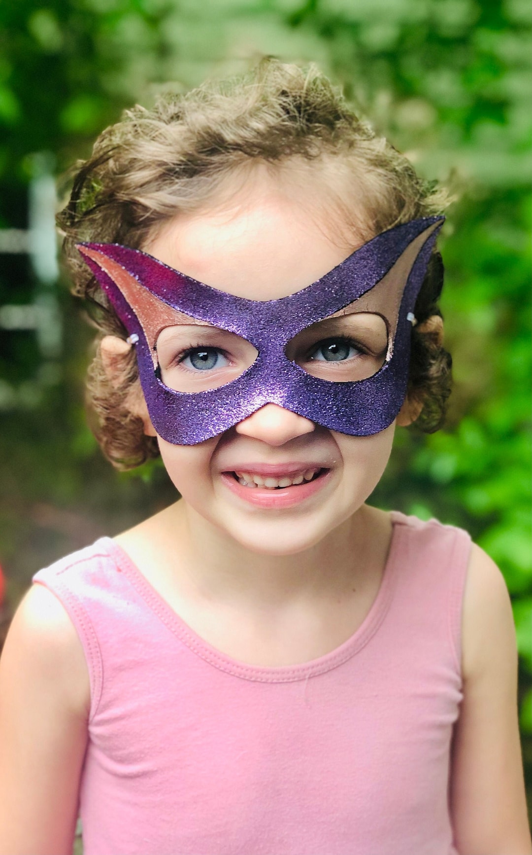 Superhero Purple Glitter Mask Leather Mask Costume Cosplay Dress Up Pretend Make Believe