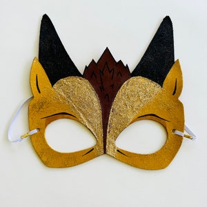 Gold Dragon Mask - Inspired by Wings of Fire - Sunny - Sandwing - Gold ...