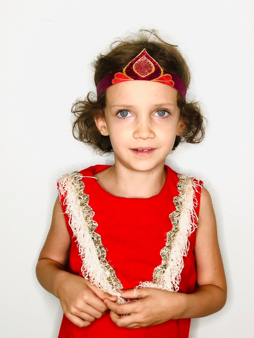 Fuchsia, Gold and Red Crown / Headdress Princess Crown Queen Crown ...