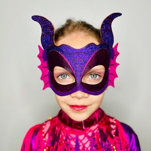 Purple Dragon Mask inspired by Wings of Fire queen Magnificent Rainwing ...