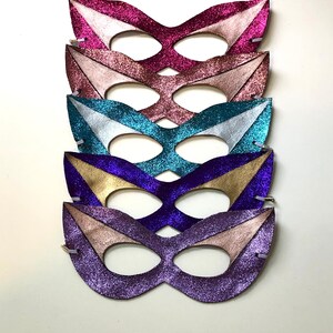 Superhero Pink Glitter Mask - Leather Mask - Costume - Cosplay - Dress ...