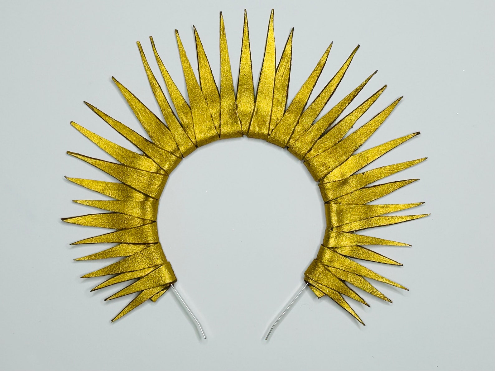 Unique Gold Goddess Leather Headdress on a Headband - Mardi Gras ...