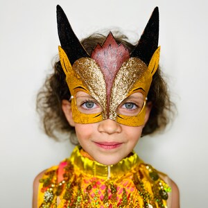Gold Dragon Mask - Inspired by Wings of Fire - Sunny - Sandwing - Gold ...