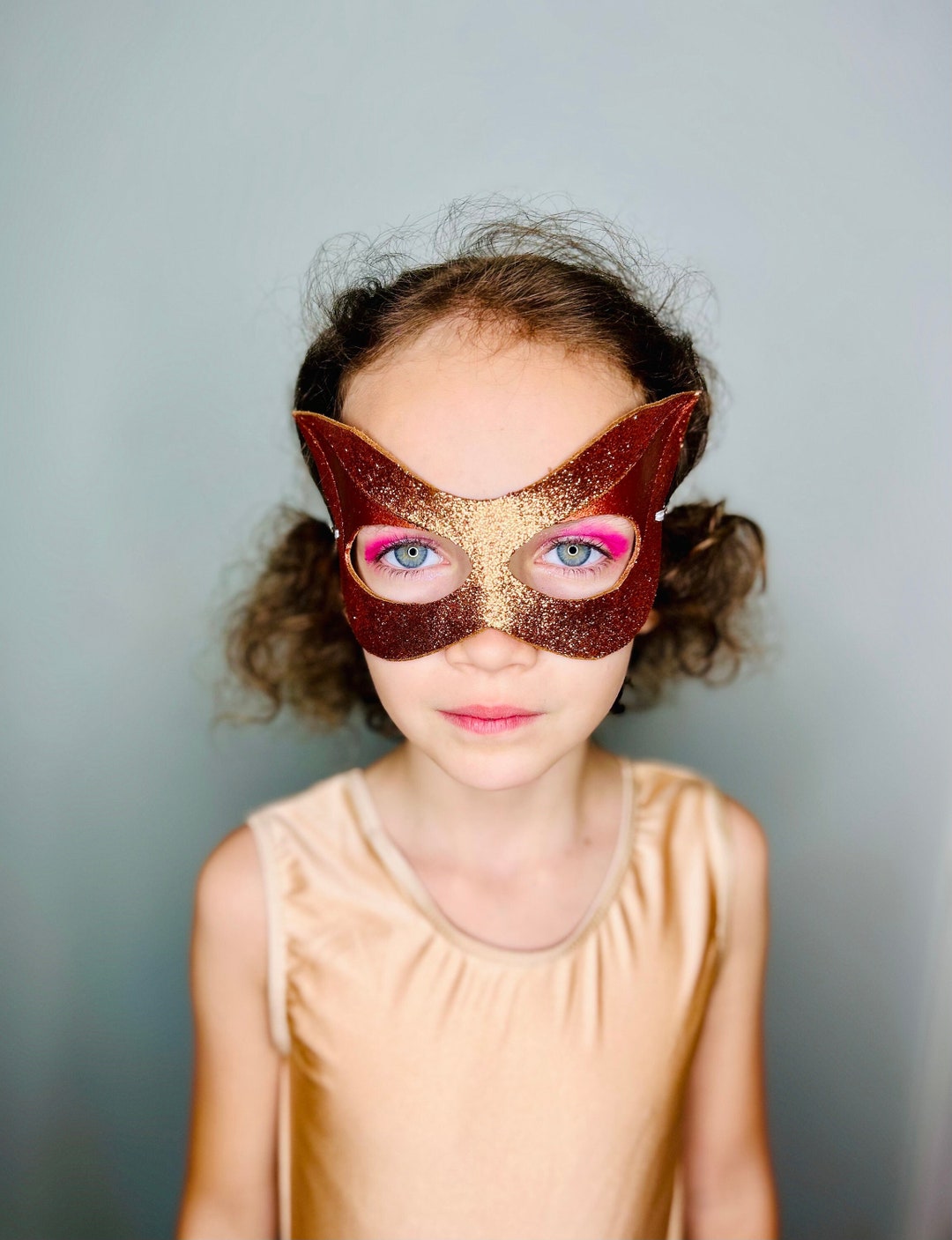 Superhero Copper Glitter Mask - Leather Mask - Costume - Cosplay ...