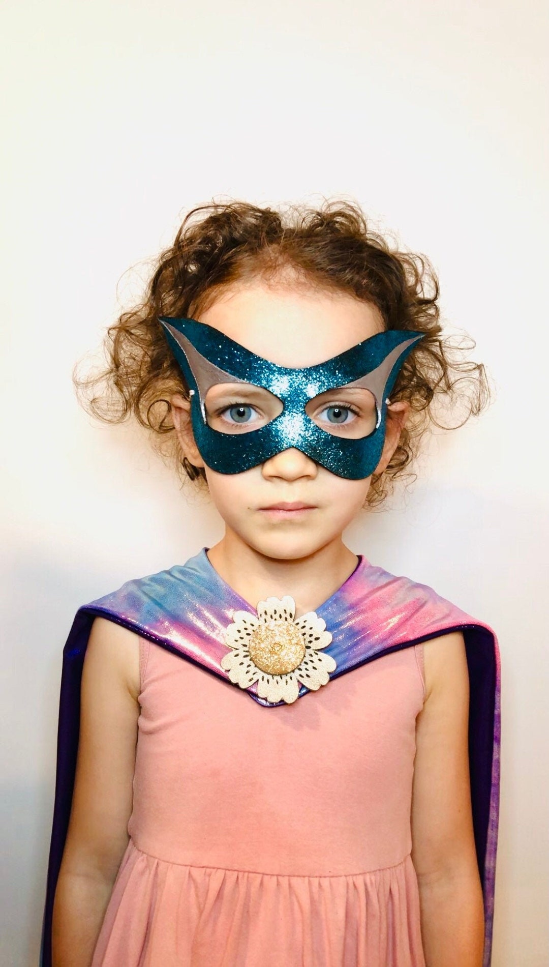 Superhero Turquoise Glitter Mask - Leather Mask - Costume - Cosplay ...