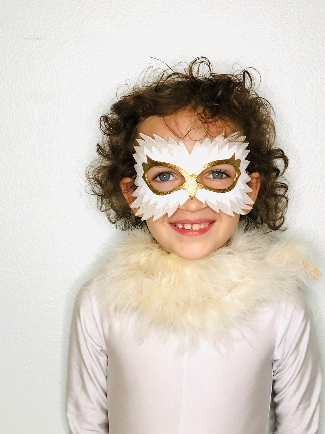 White Swan Mask - Phoenix Mask - Owl Mask - Bird Mask - Glitter Mask ...