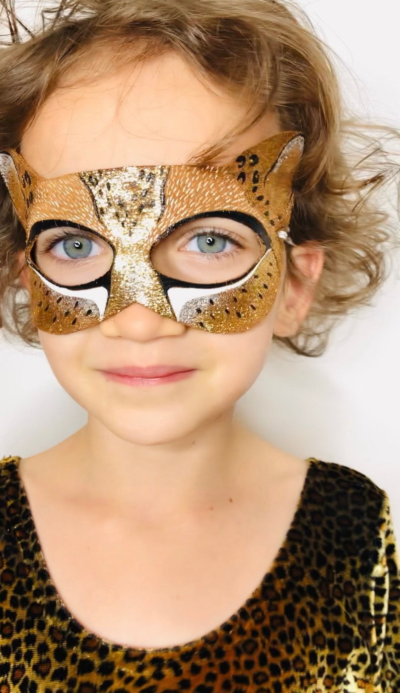 Cheetah Mask Costume Halloween Purim Dress up Mardi - Etsy