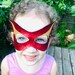 Red and Gold Glitter Superhero Mask - Superhero Costume Mask ...