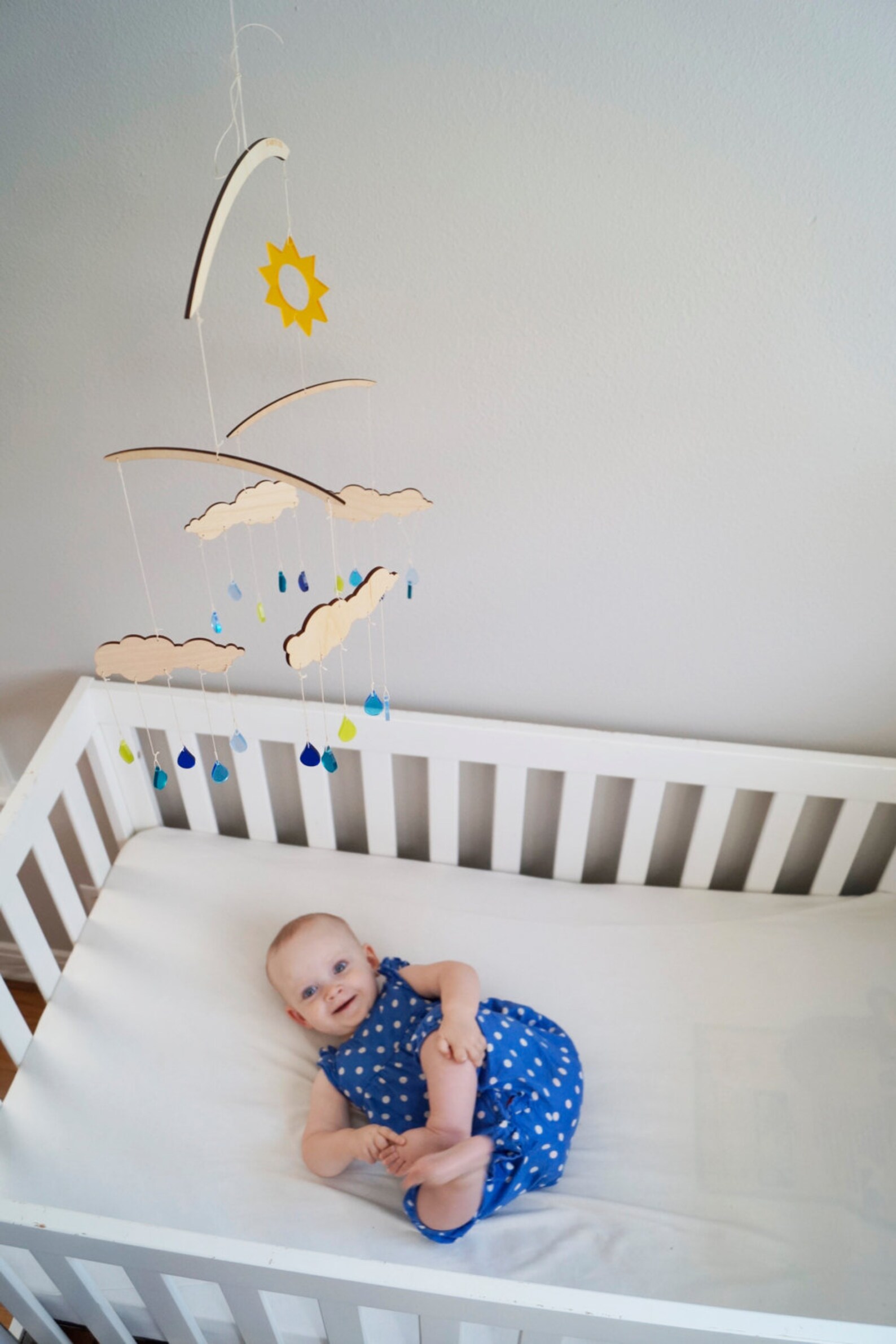 Rain Rain Go Away Mobile 2 Cloud Mobile Wooden Mobile - Etsy