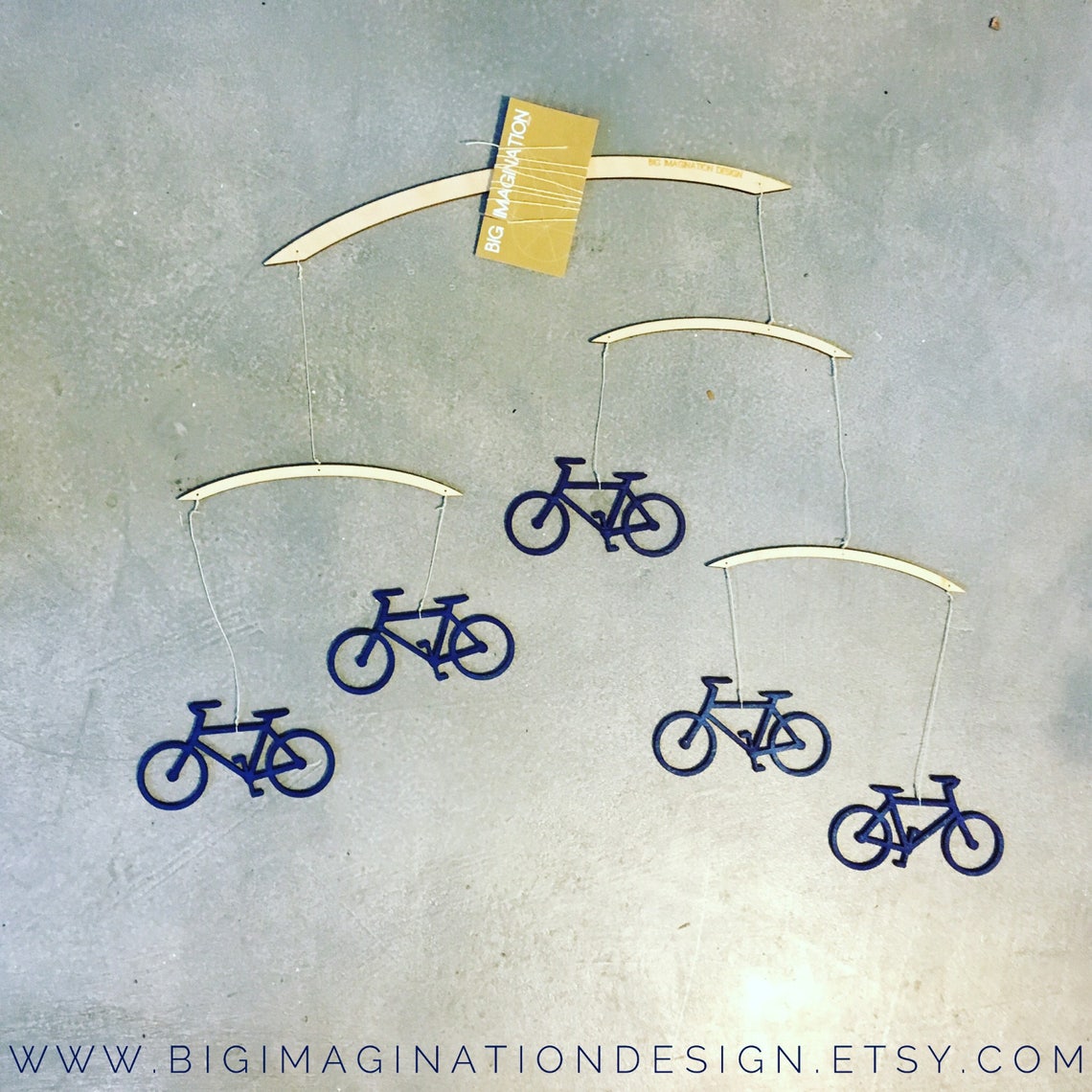 Navy Bicycle Mobile Wooden Mobile Nursery Mobile Bike - Etsy