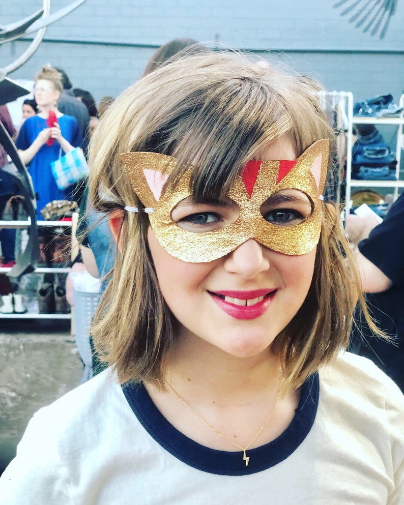 Tiger Mask - Gold Glitter Mask - Etsy