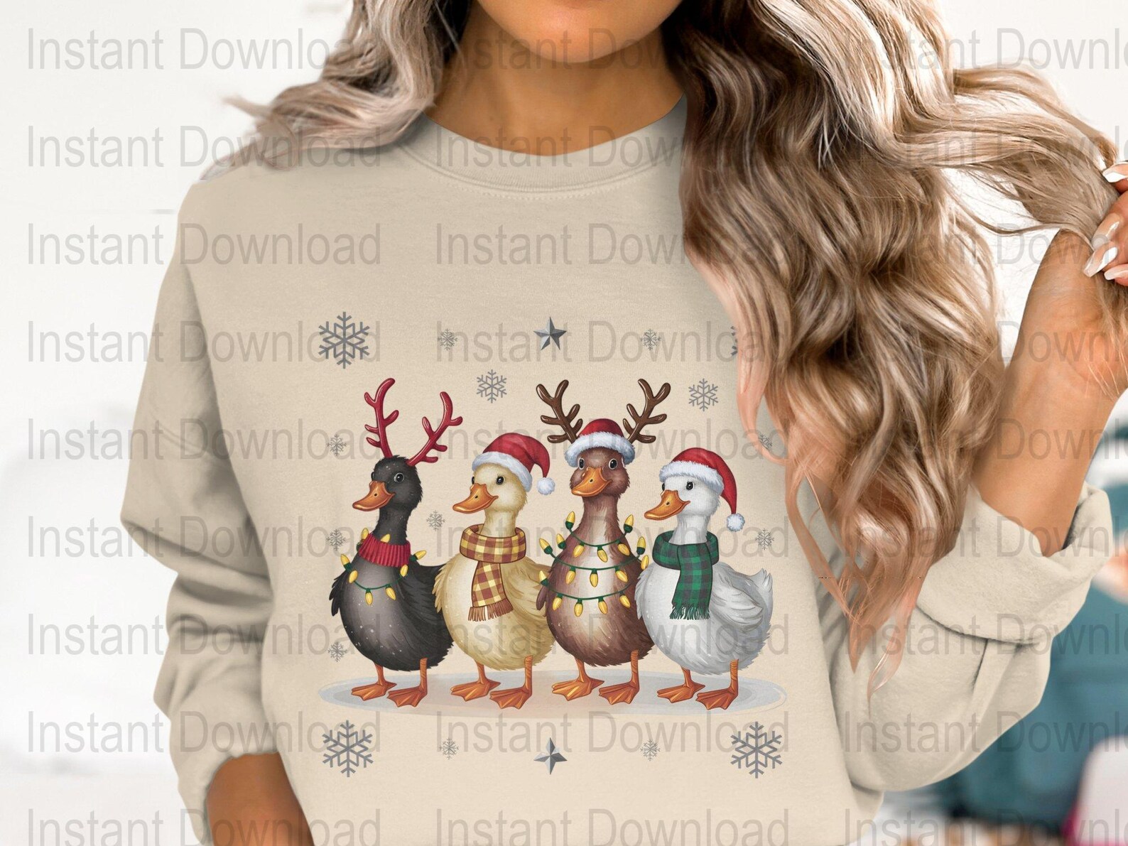 Duck Christmas Png, Funny Christmas Ducks Svg, Funny Animals Christmas ...