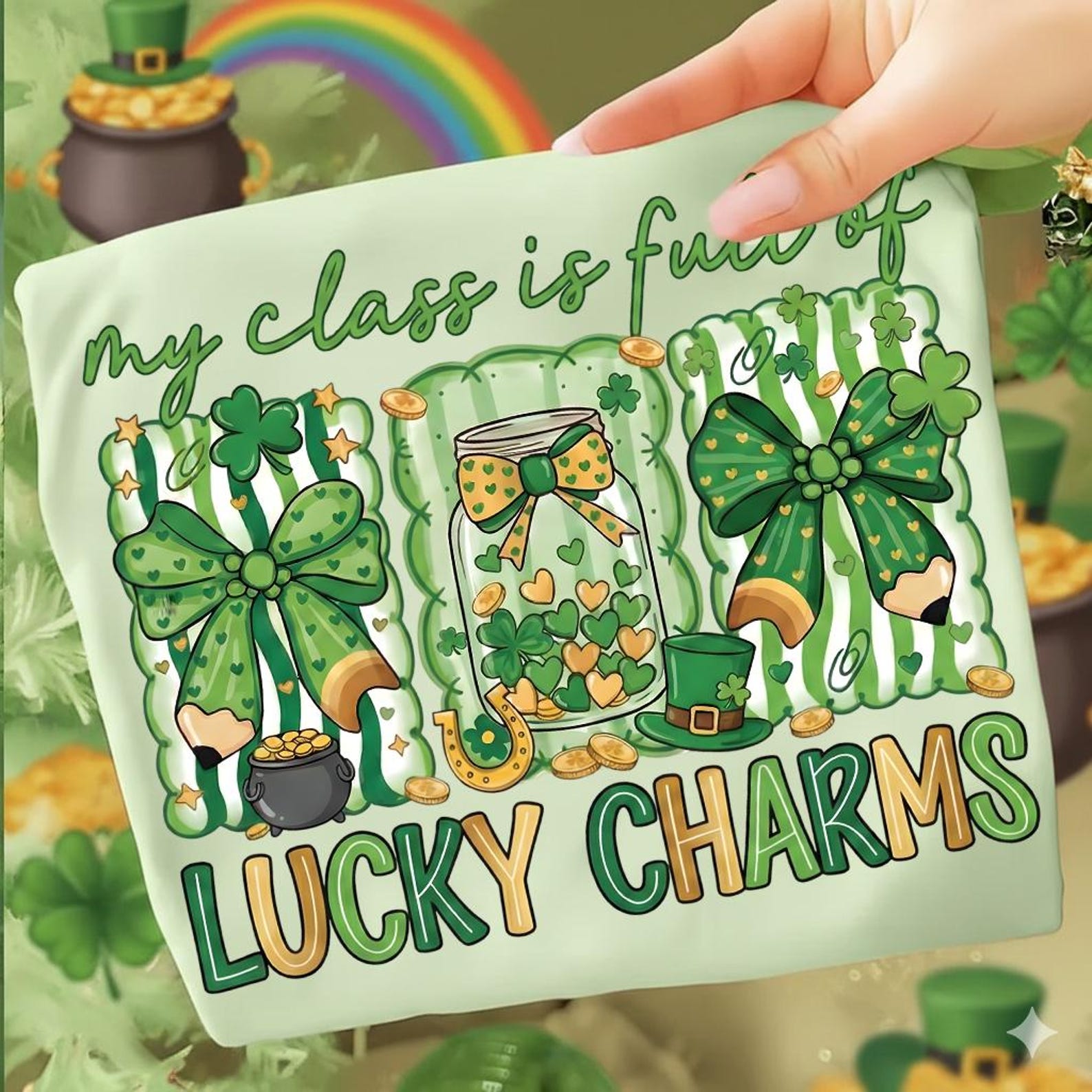 My Class is Full of Lucky Charms PNG, St Patricks Day Teacher Shirt ...