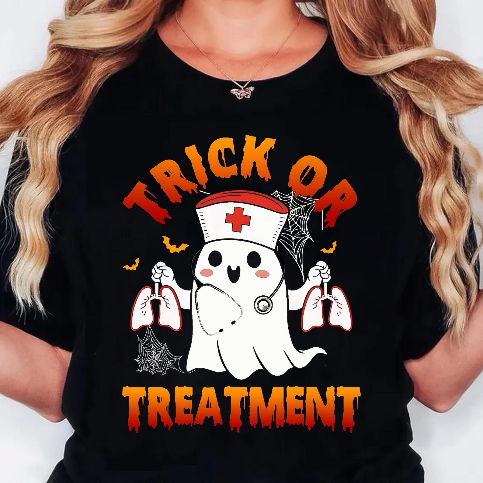 Trick or Treatment PNG Bundle, Funny Nurse Ghost Halloween Png, Medical ...