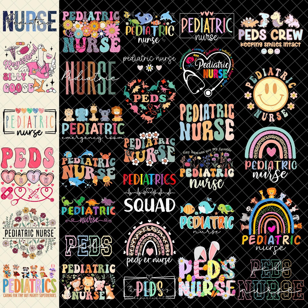 Pediatric Nurse PNG Bundle, Pediatric Er Nurse, Peds PNG, Pediatric ...