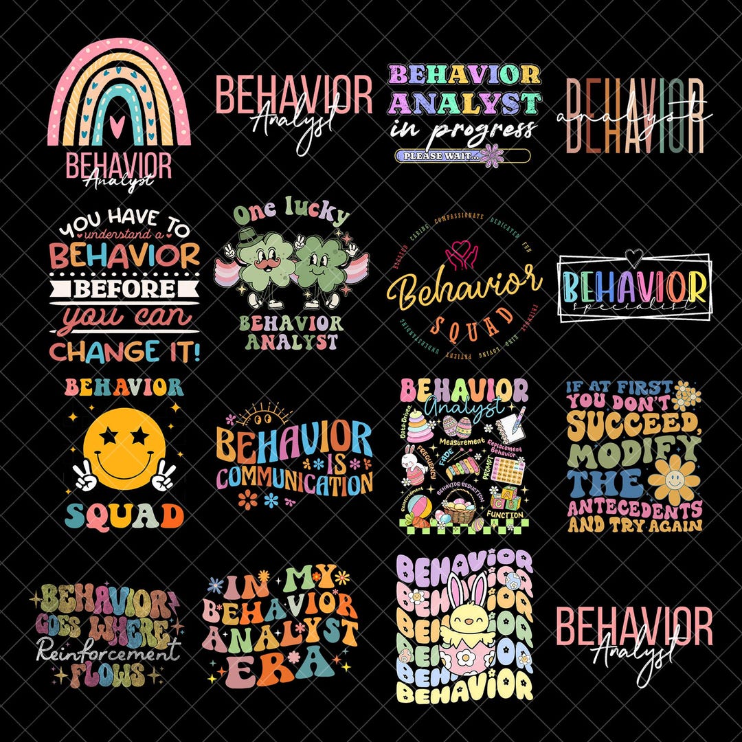 Behavior Analyst PNG Bundle | Funny BCBA Quotes Png, Behavior Squad Png ...