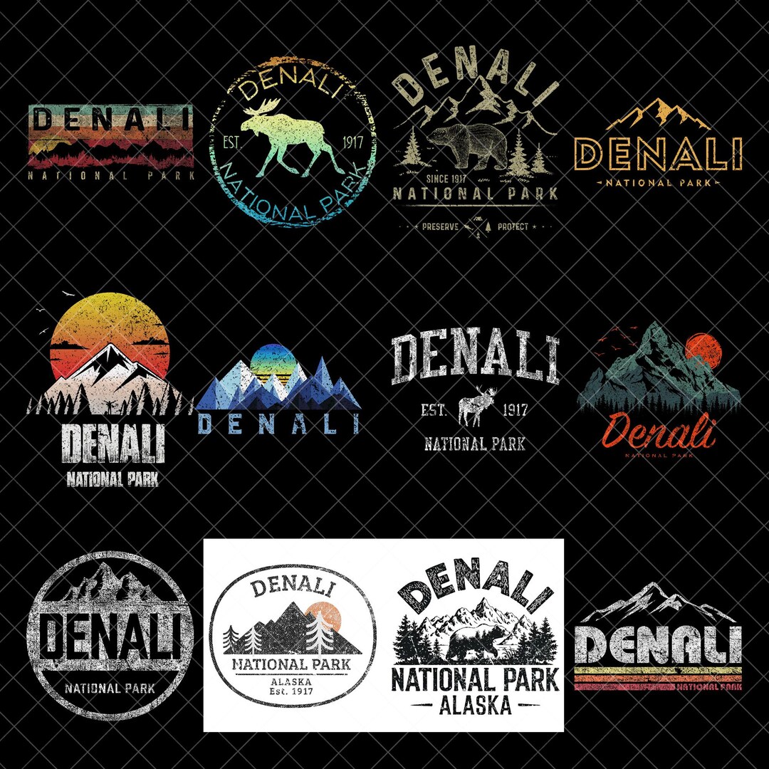Denali National Park PNG Bundle, Alaska Mountain Sublimation,travel ...