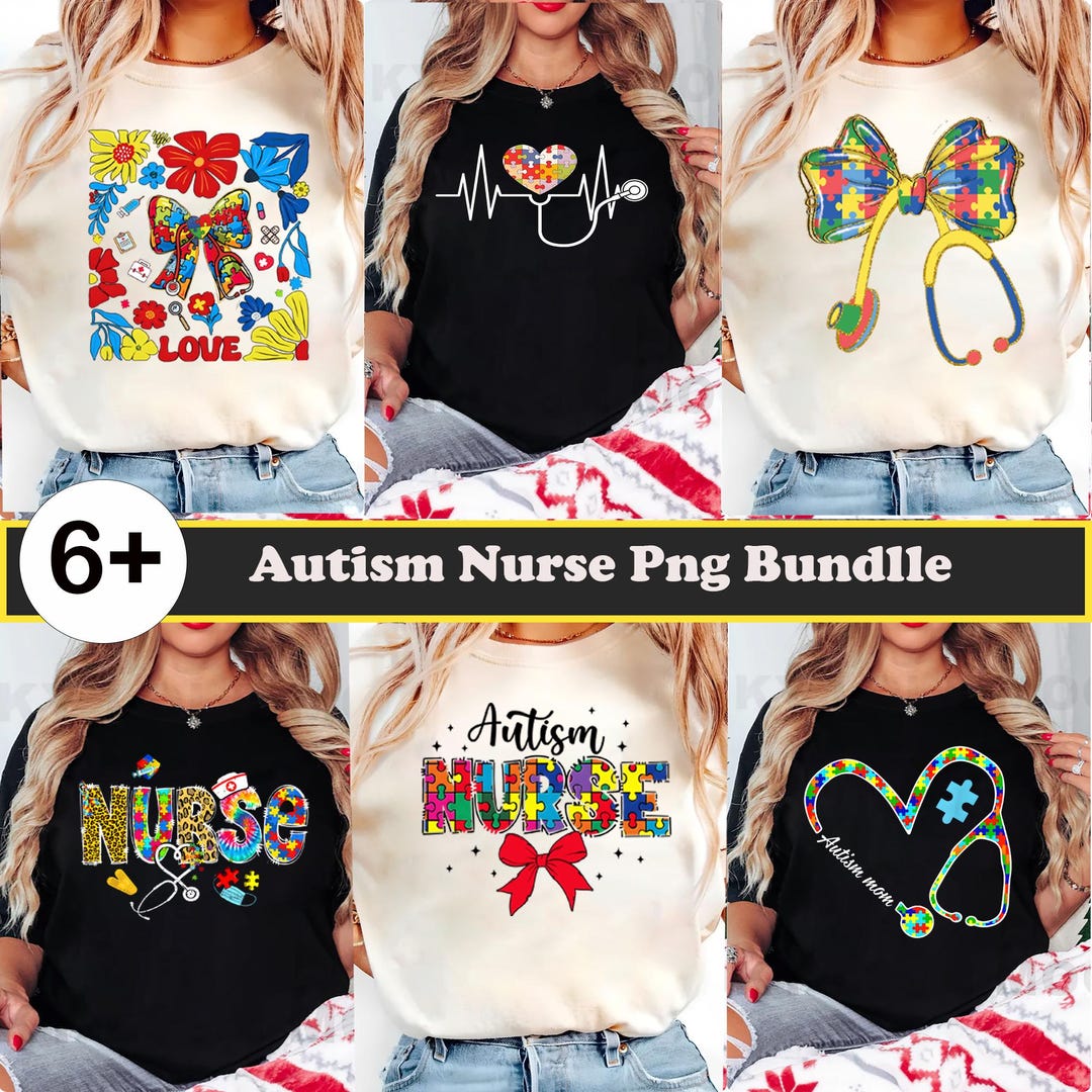 Autism Nurse Png Bundle, Autism Png, Autism Awareness Coquette Png ...